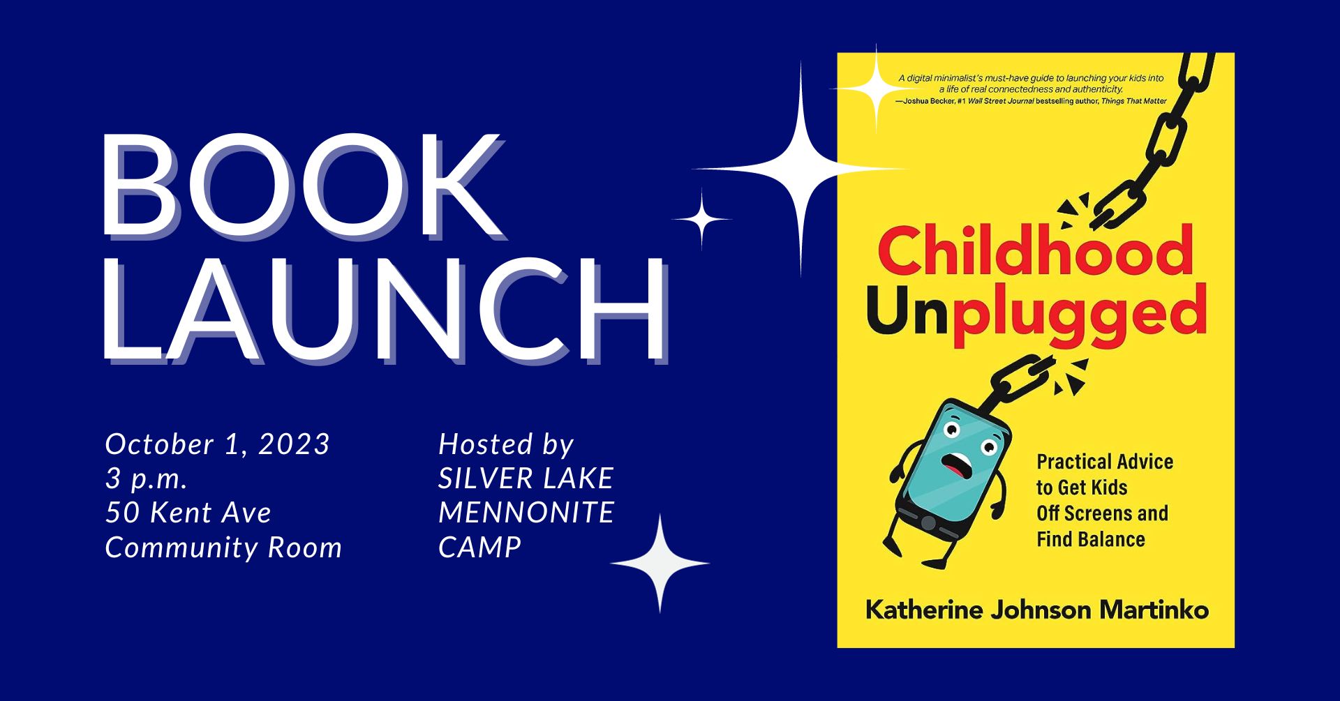 SLMC to host book launch of CHILDHOOD UNPLUGGED - Silver Lake Mennonite ...